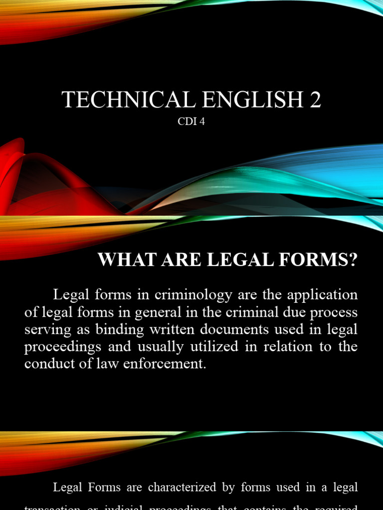 Technical English 2 | PDF | Affidavit | Complaint