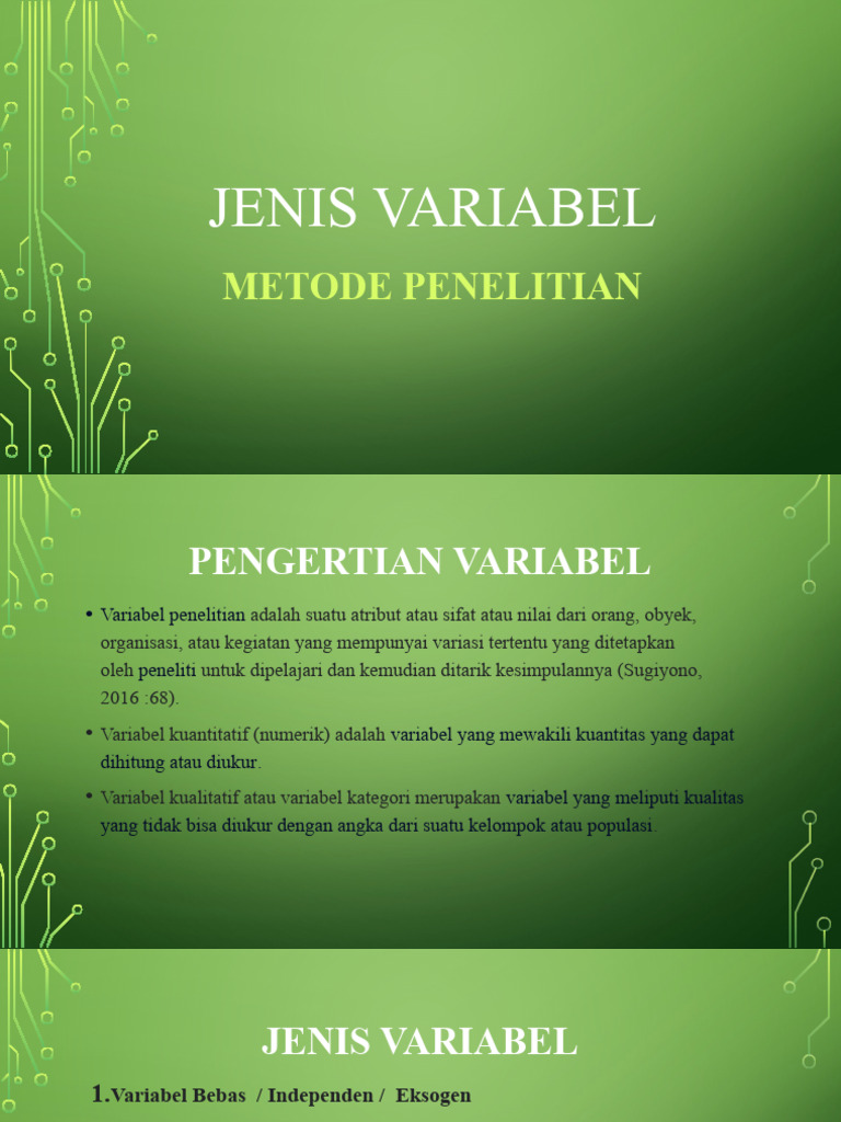 3c - VARIABEL PENELITIAN | PDF