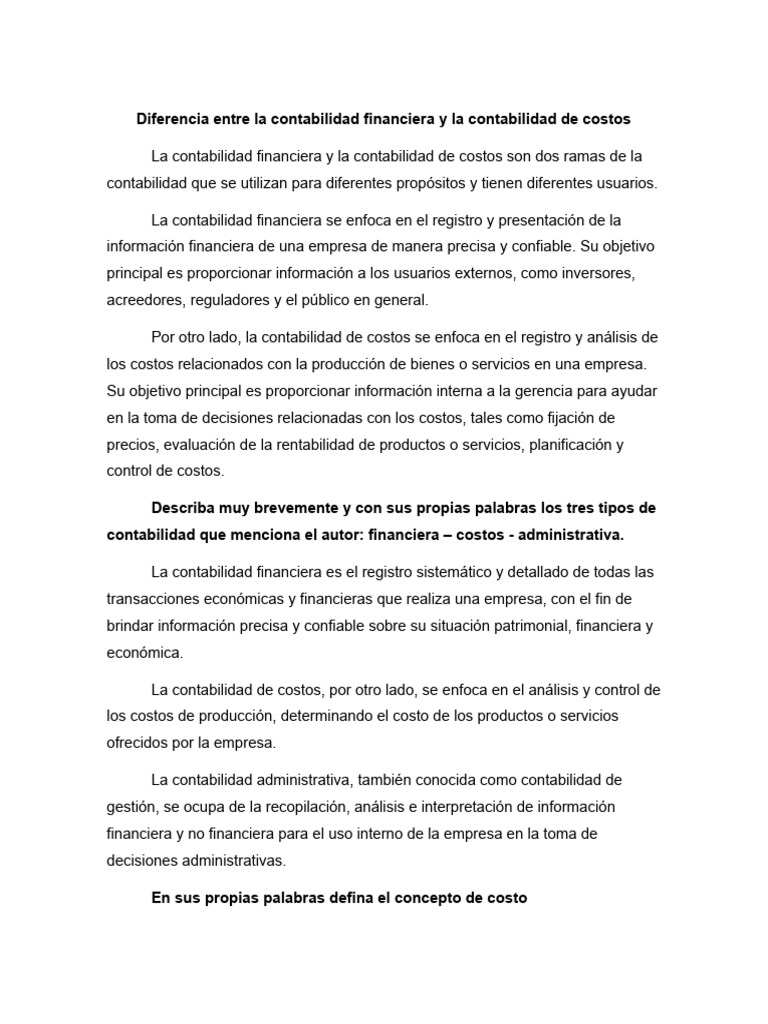 Fase 1 - Costos y Presupuestos | PDF | Contabilidad | Contabilidad de costos