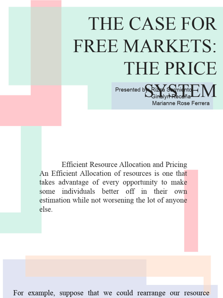 The Role of the Price System in Free Markets | PDF | Economic System ...