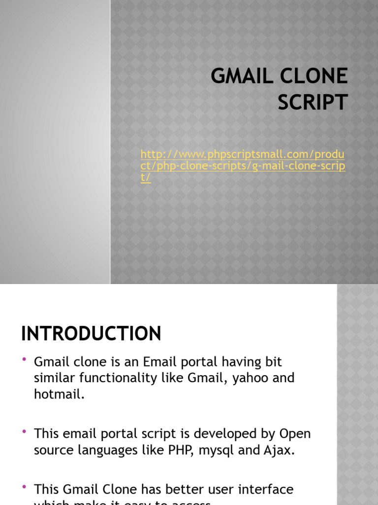 Gmail Clone Script 7362899 | PDF