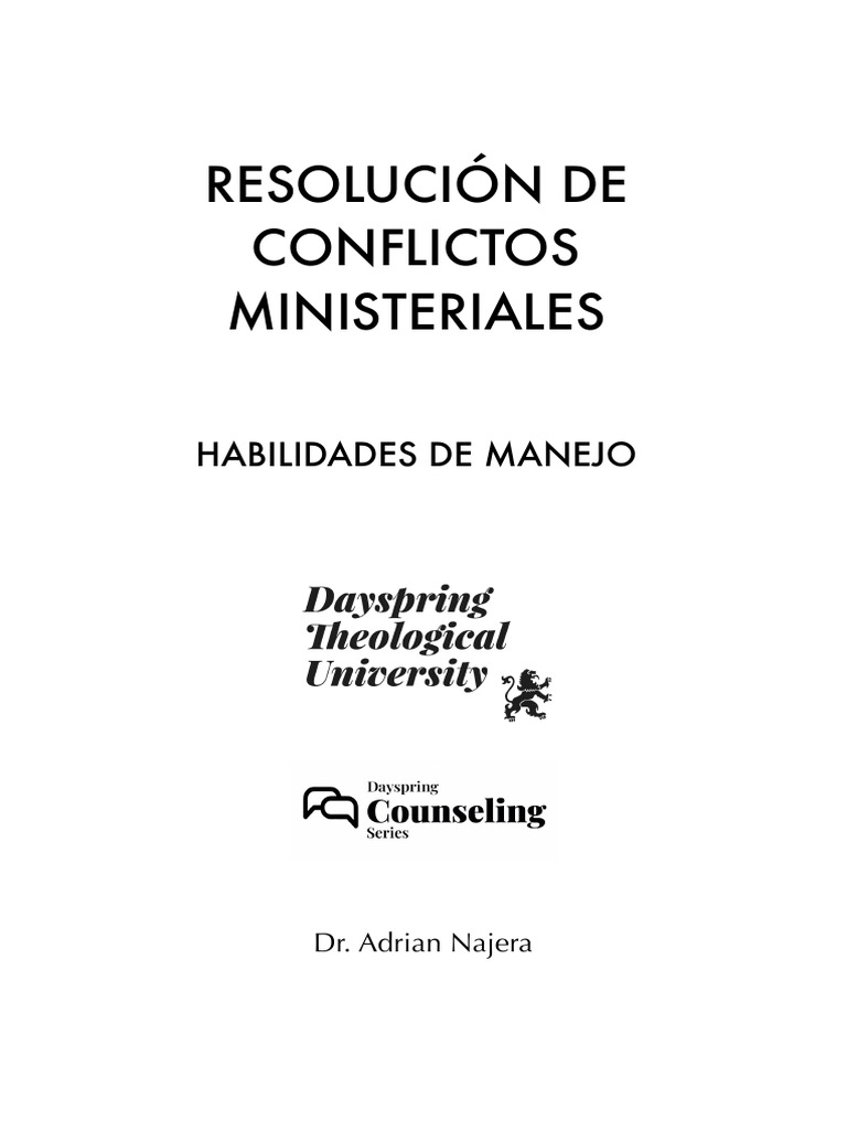 Resolución de Conflictos en la Iglesia | PDF | Gran comisión | Jesús