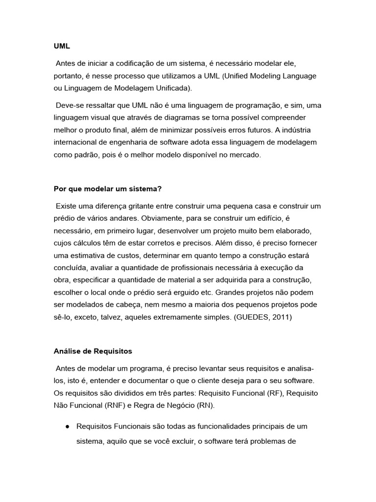 UML | PDF | Linguagem de modelagem unificada (UML) | Estado