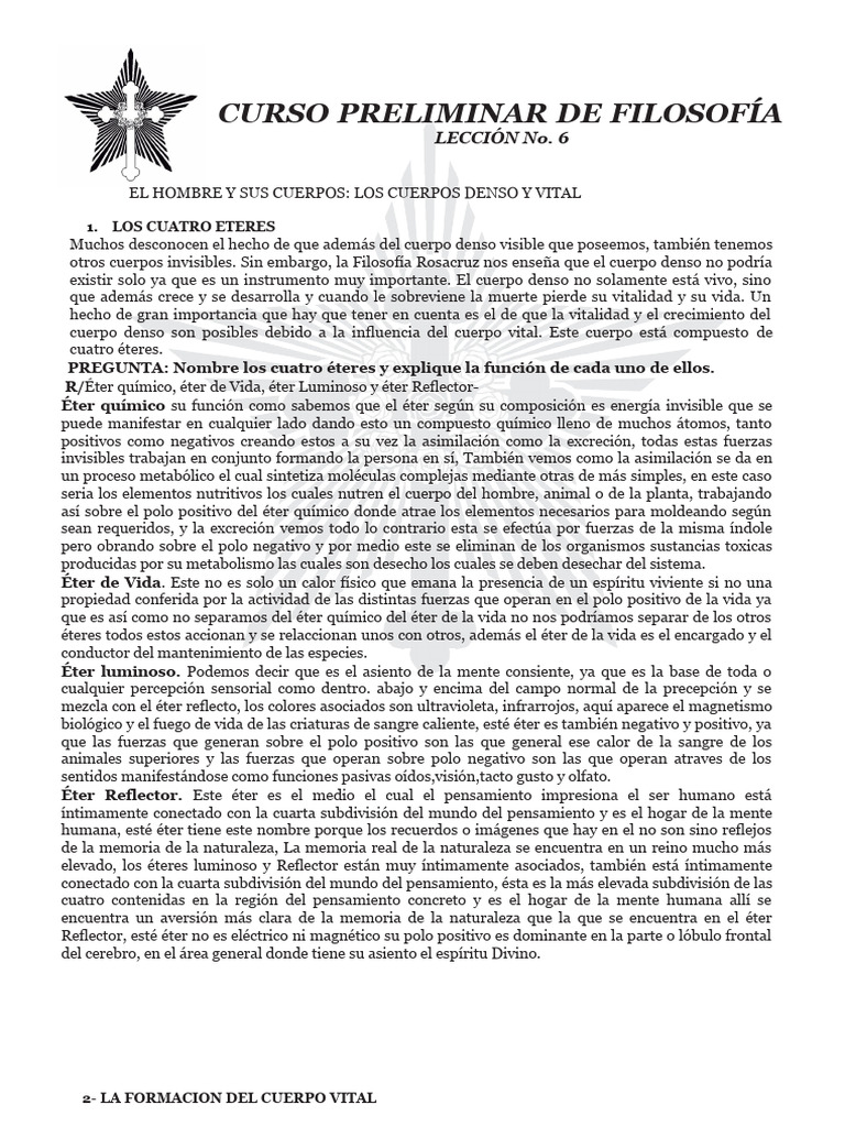 Curso Preliminar Leccion 6 | PDF | Química | Pensamiento