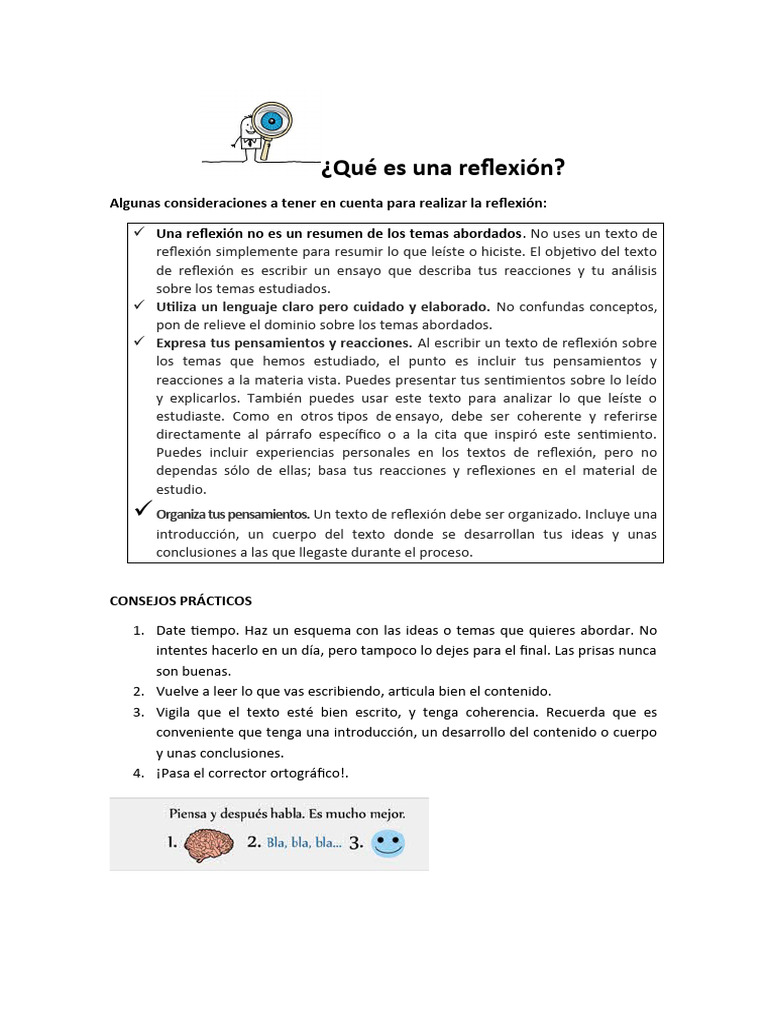 Qué Es Una Reflexión | PDF
