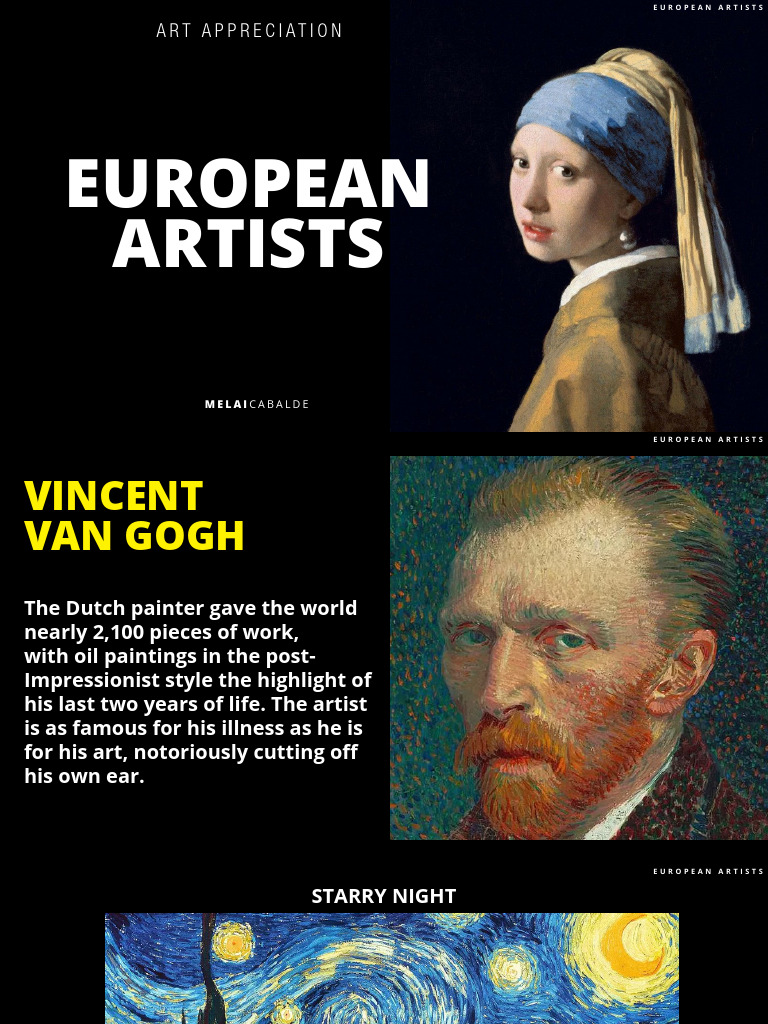 European Artists | PDF | Impressionism | Michelangelo
