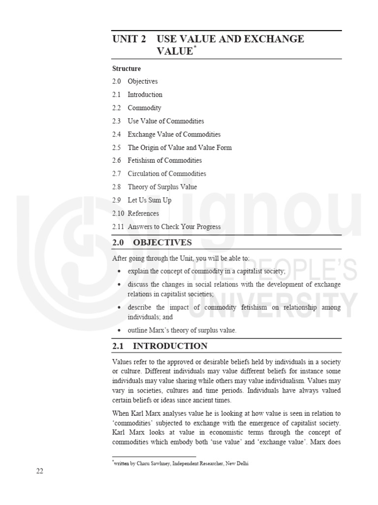 Karl Max Theory | PDF | Value (Economics) | Commodity