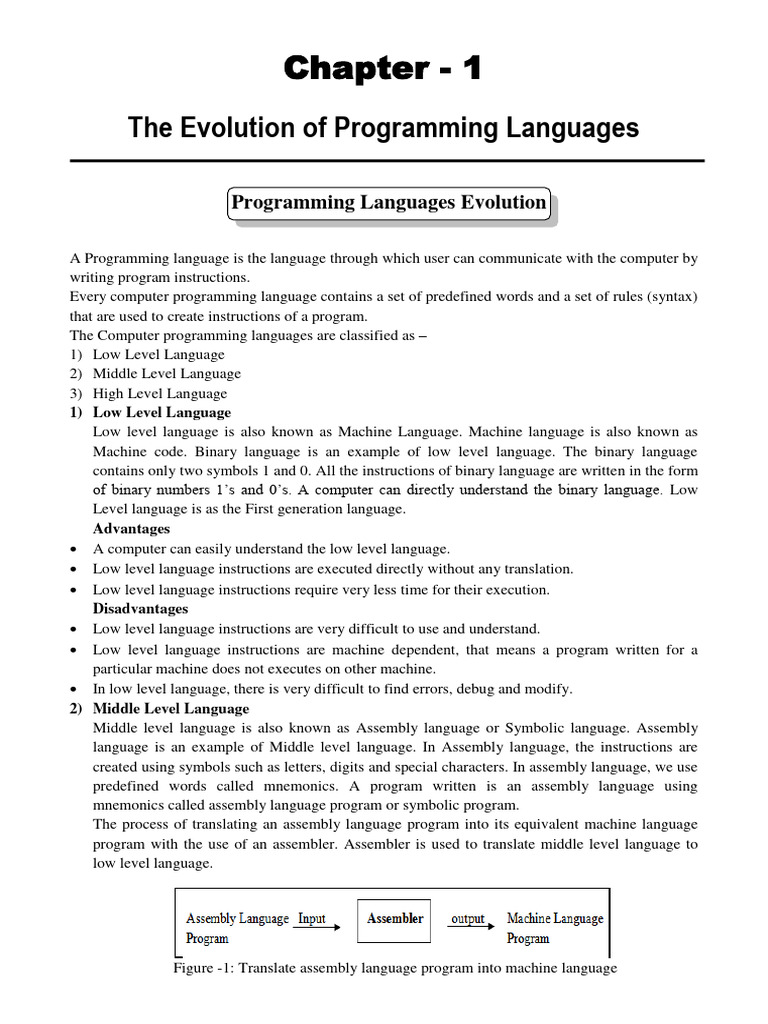 Evoluation of Programming Languages DR Jivtode | PDF | Programming ...