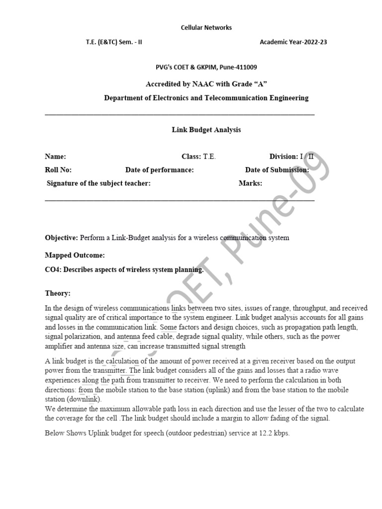 Link Budget Analysis | PDF | Communications Satellite | Physical Phenomena