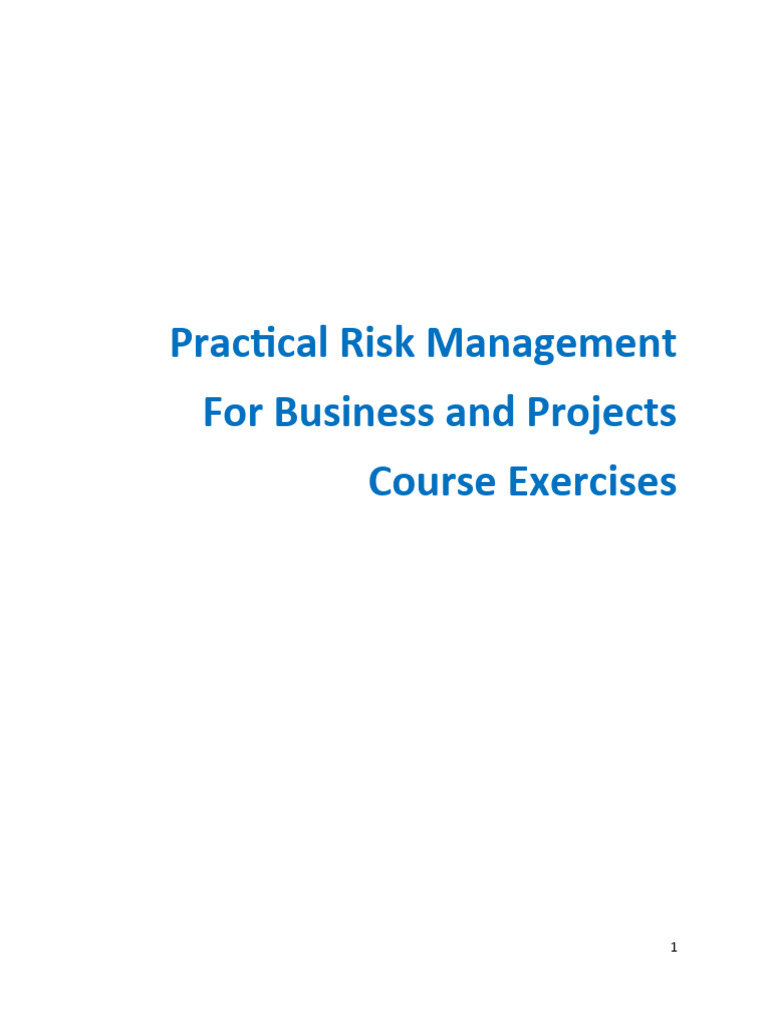 Practical Risk Management Course Exercises ManualSV | PDF | Attack On ...