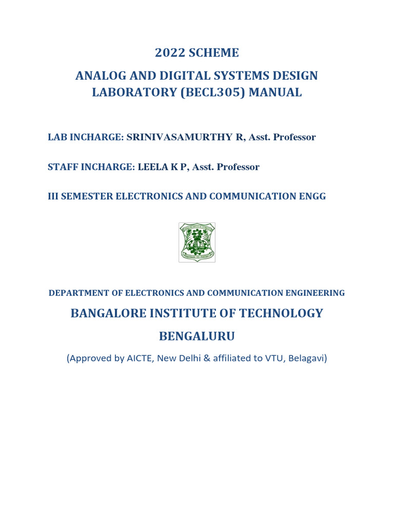 ADSD Lab (BECL305) - 2022 Scheme 1st Cycle Experiments RSM | PDF ...