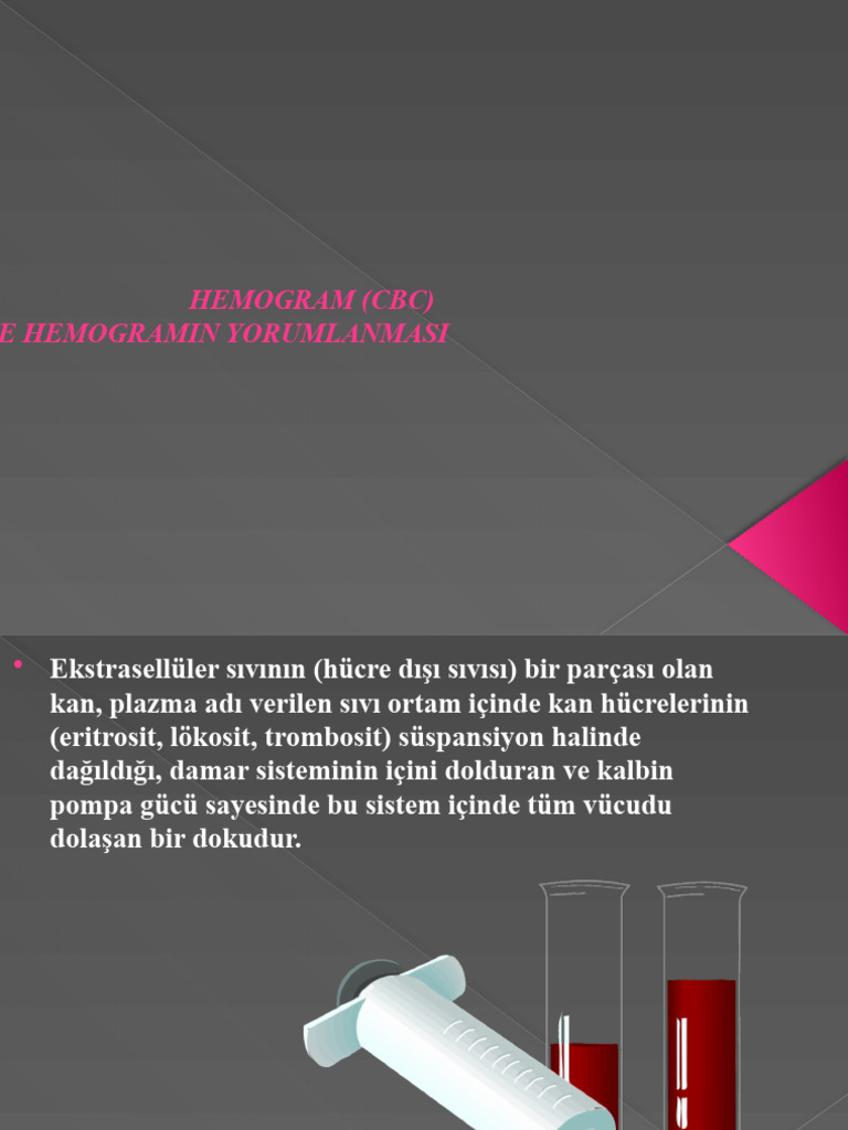 Hemogram Ve Yorumlanması HazalKaragöl | PDF