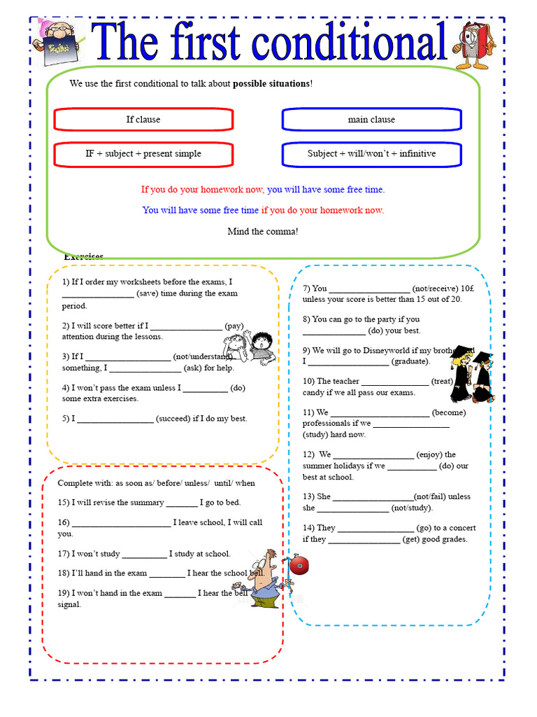 First Conditional Exercises | PDF | Language Arts & Discipline | Self-Improvement