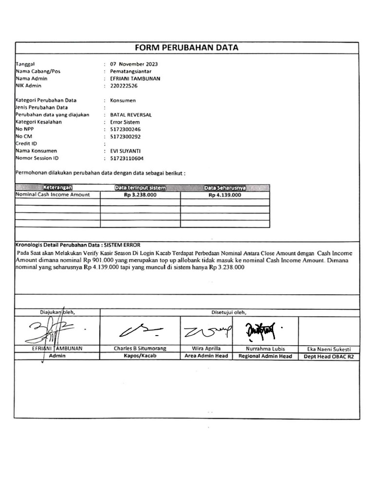 Perubahan Data-1 | PDF