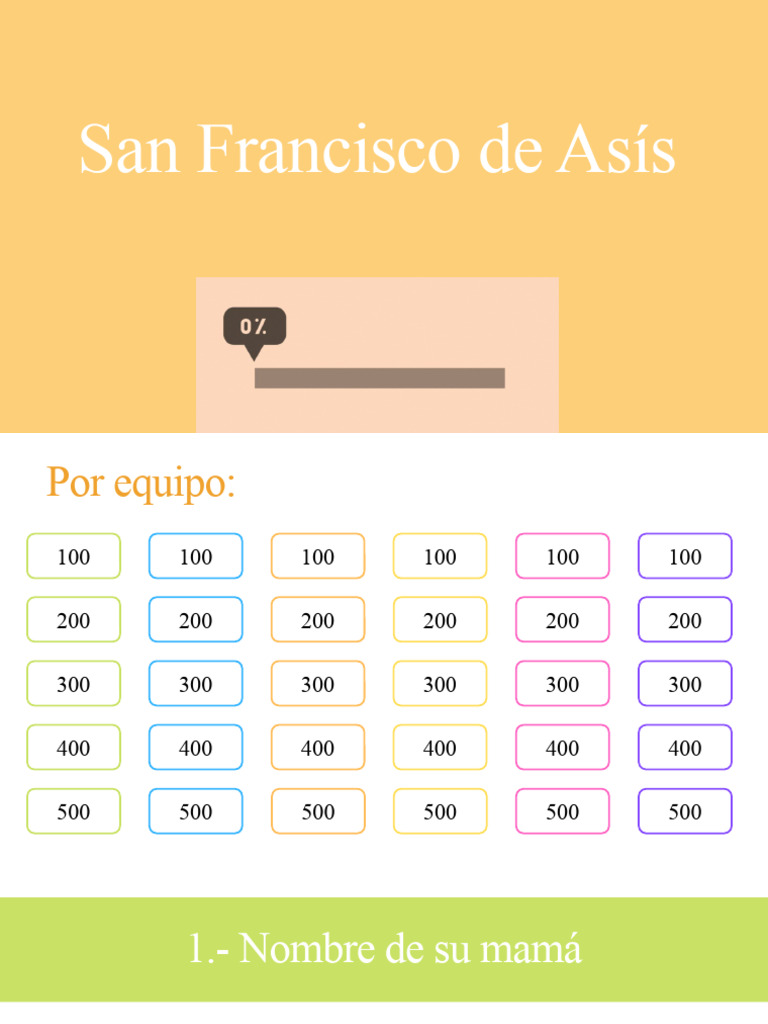 Tema San Francisco y Juego Jeopardy | PDF | Jesús | Papa Francisco