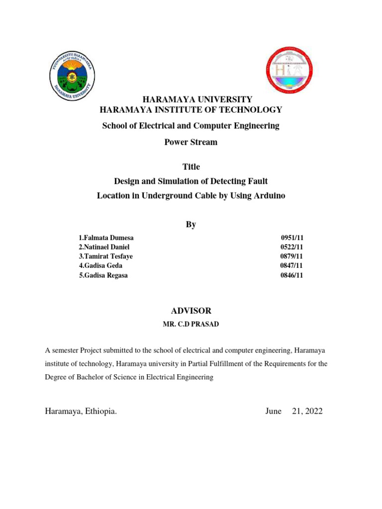 Arduino Based Underground Cable Fault Detection 11 Pdf Insulator