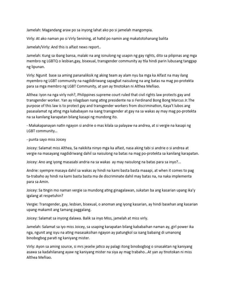 Esp Script Jam | PDF