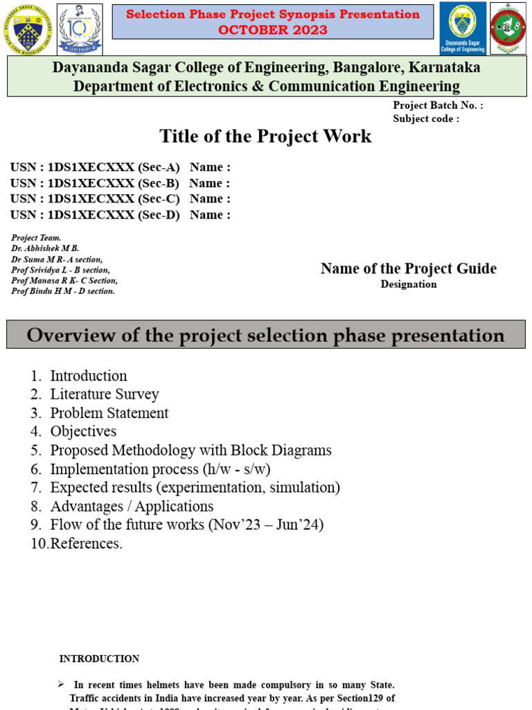 Title of The Project Work | PDF | Computing | Computer Engineering