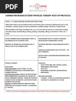 Acdf Physical Therapy Post Op Protocol | PDF | Anatomical Terms Of ...