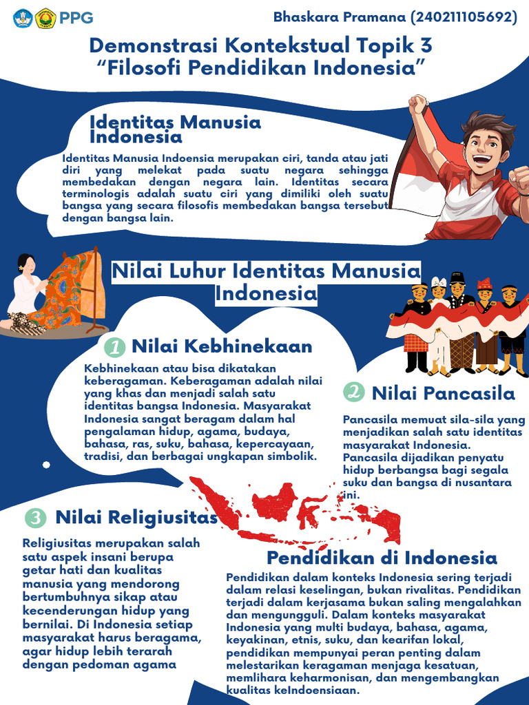 Demonstrasi Kontekstual Topik 3 Filosofi Pendidikan Di Indonesia | PDF