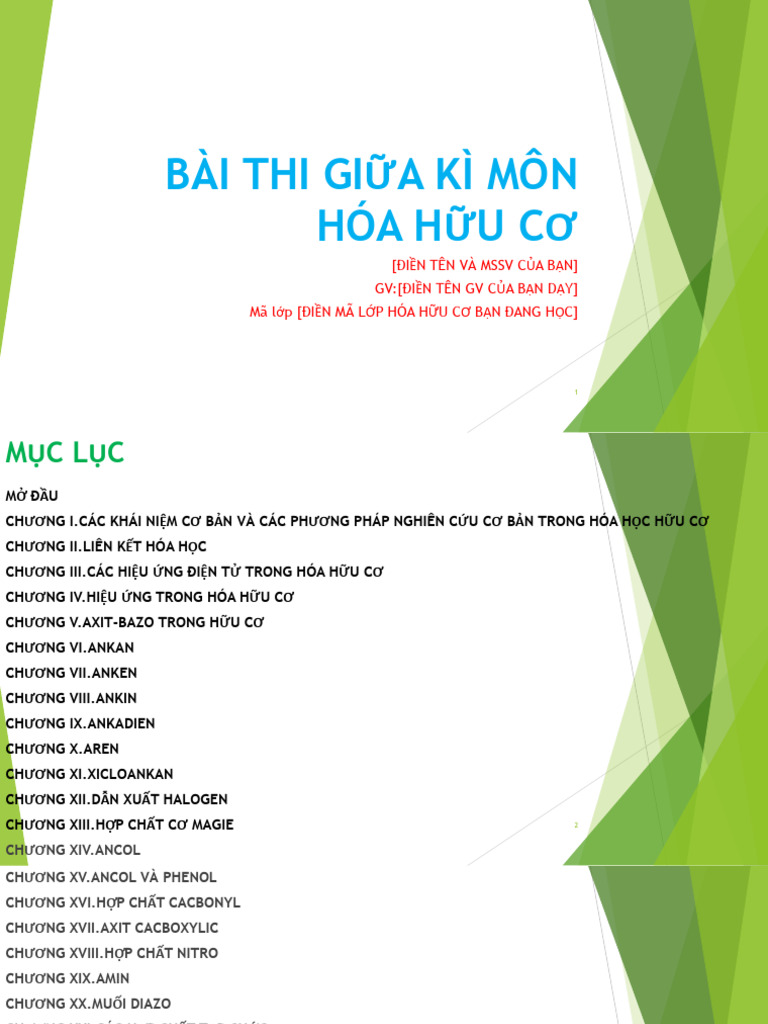 Hóa H U Cơ Part 1 | PDF