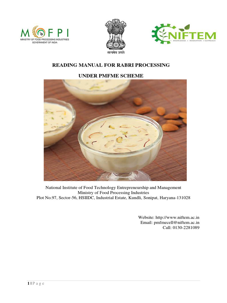 Rabri Write Up | PDF | Milk | Dairy