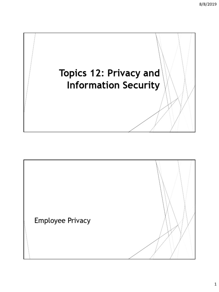 Workplace Privacy and Information Security | PDF | Privacy | Communication