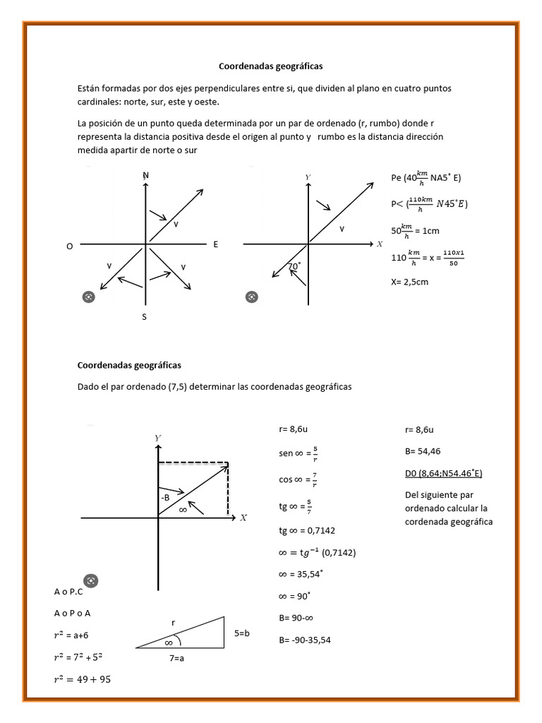 Coordenadas Geográficas y Vectores | PDF | Tecnología geográfica ...