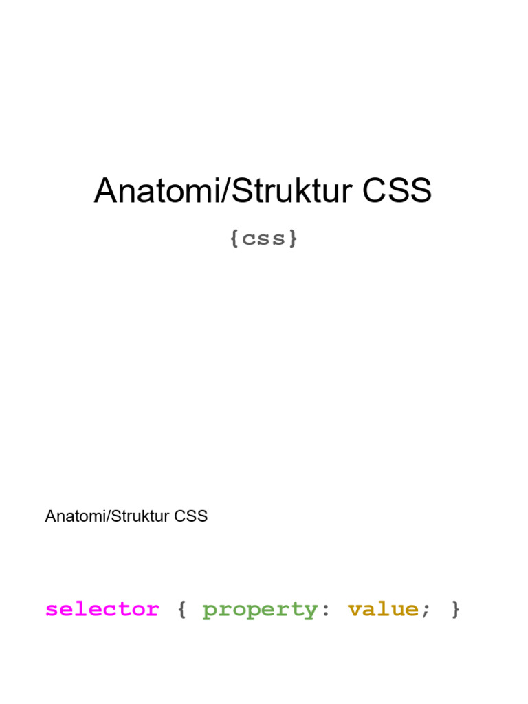 Struktur Dasar CSS dan Selector | PDF | Seni | Komputer
