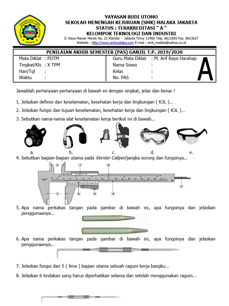Penilaian Akhir Semester SMK Malaka | PDF