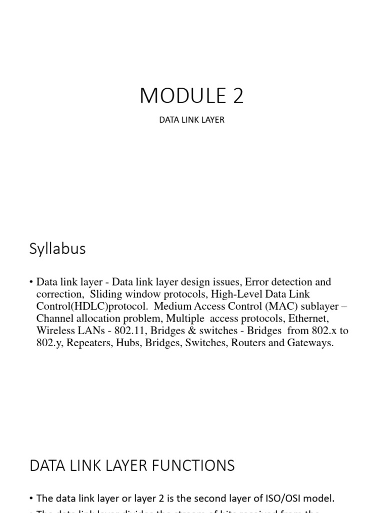 Module 2 Part 1 | PDF | Error Detection And Correction | Transmission Control Protocol