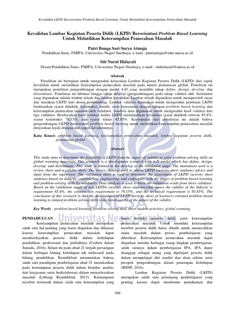 LKPD Pemanasan Global BPL | PDF