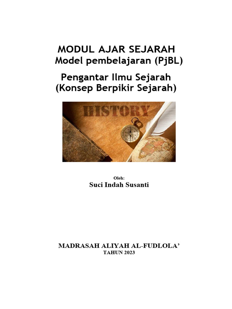 MODUL AJARP PJBL KONSEP BERPIKIR SEJARAH | PDF