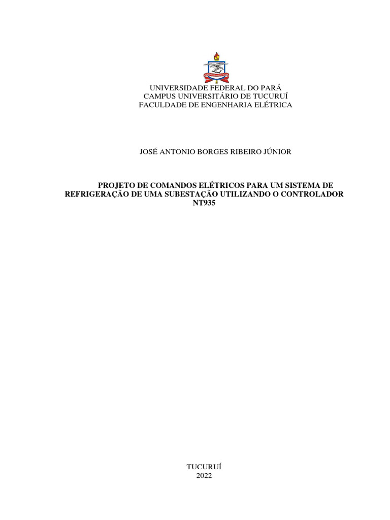 TCC ProjetoComandosEletricos | PDF | Motor elétrico | Rede elétrica