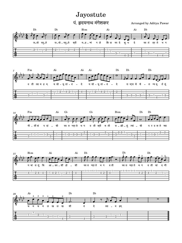 Jayostute Guitar | PDF