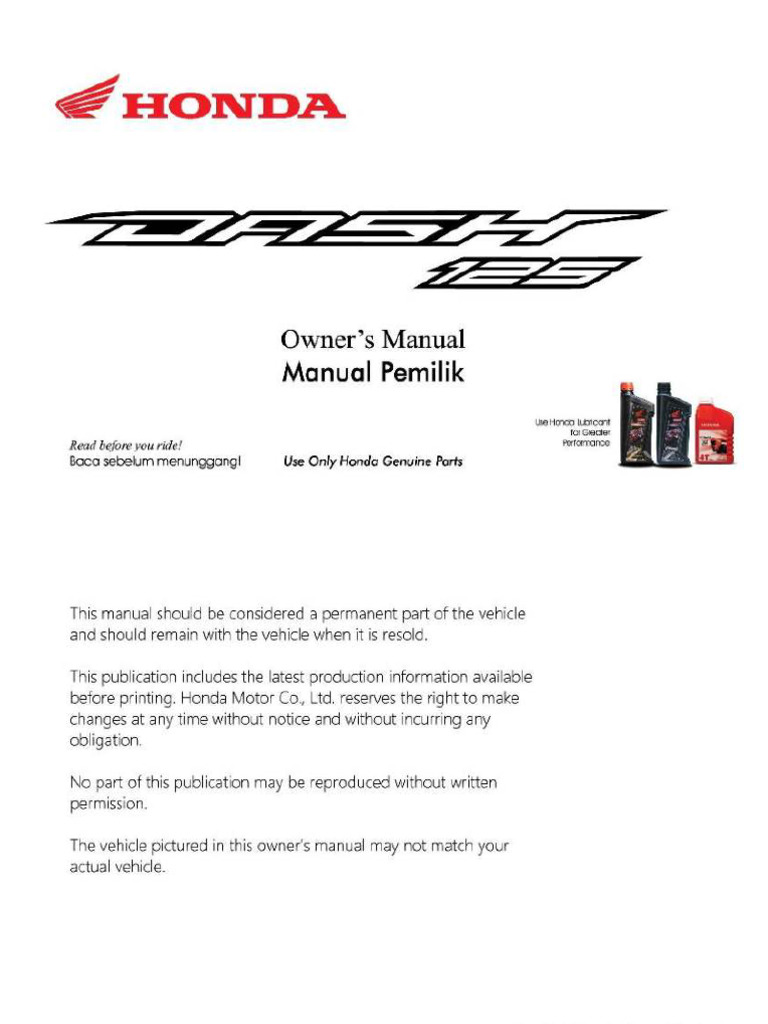 Dash125 Owner Manual English Data | PDF