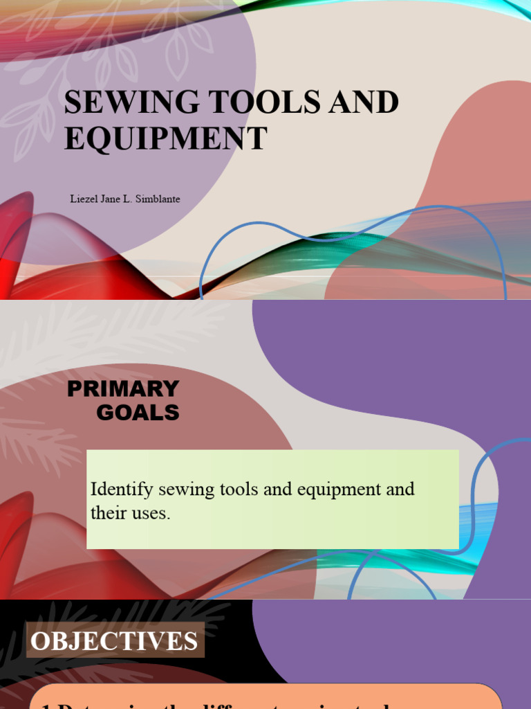 Sewing Tools PPT 2 | PDF | Sewing | Scissors