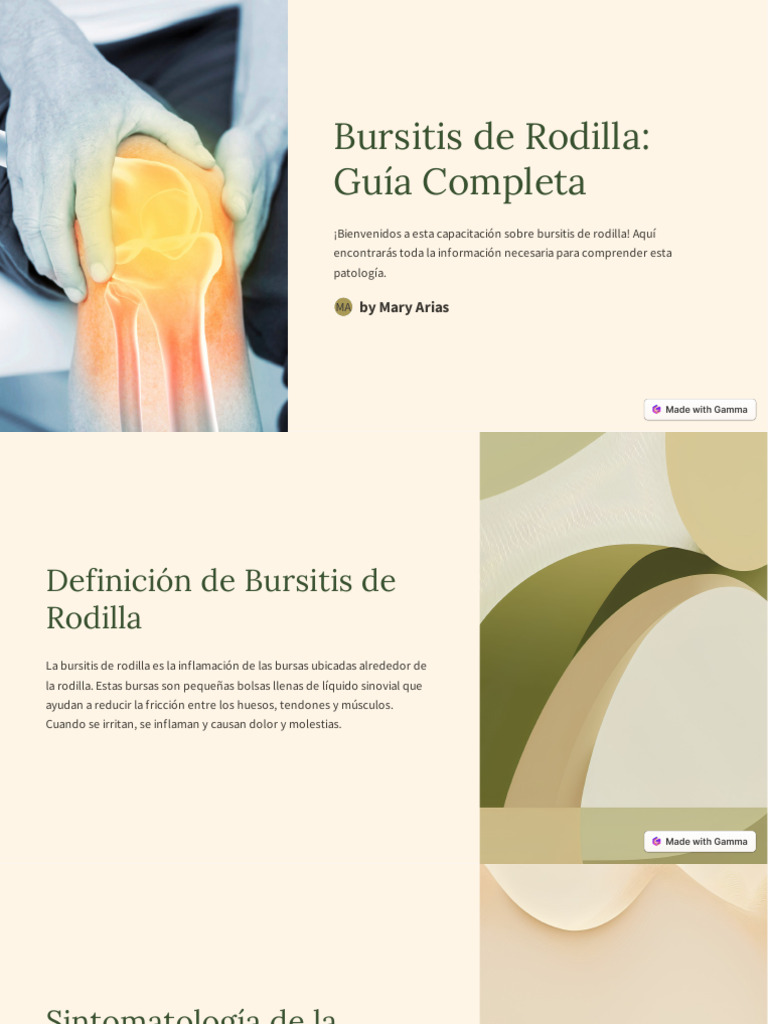 Guía Completa de Bursitis de Rodilla | PDF | Rodilla | Antiinflamatorio