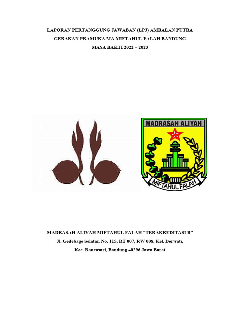 LPJ Pramuka MA Miftahul Falah | PDF