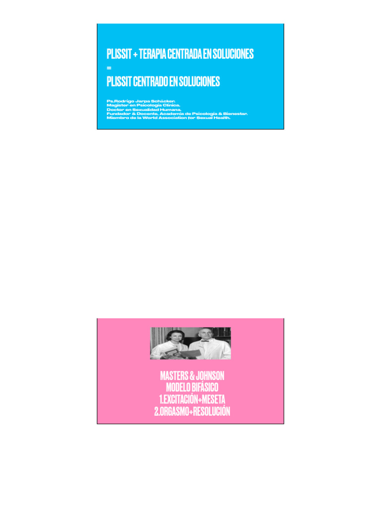 Disfunciones Sexuales y Terapia PLISSIT | PDF | La sexualidad humana ...