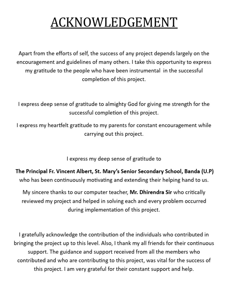 New Computer Acknowledgement | PDF