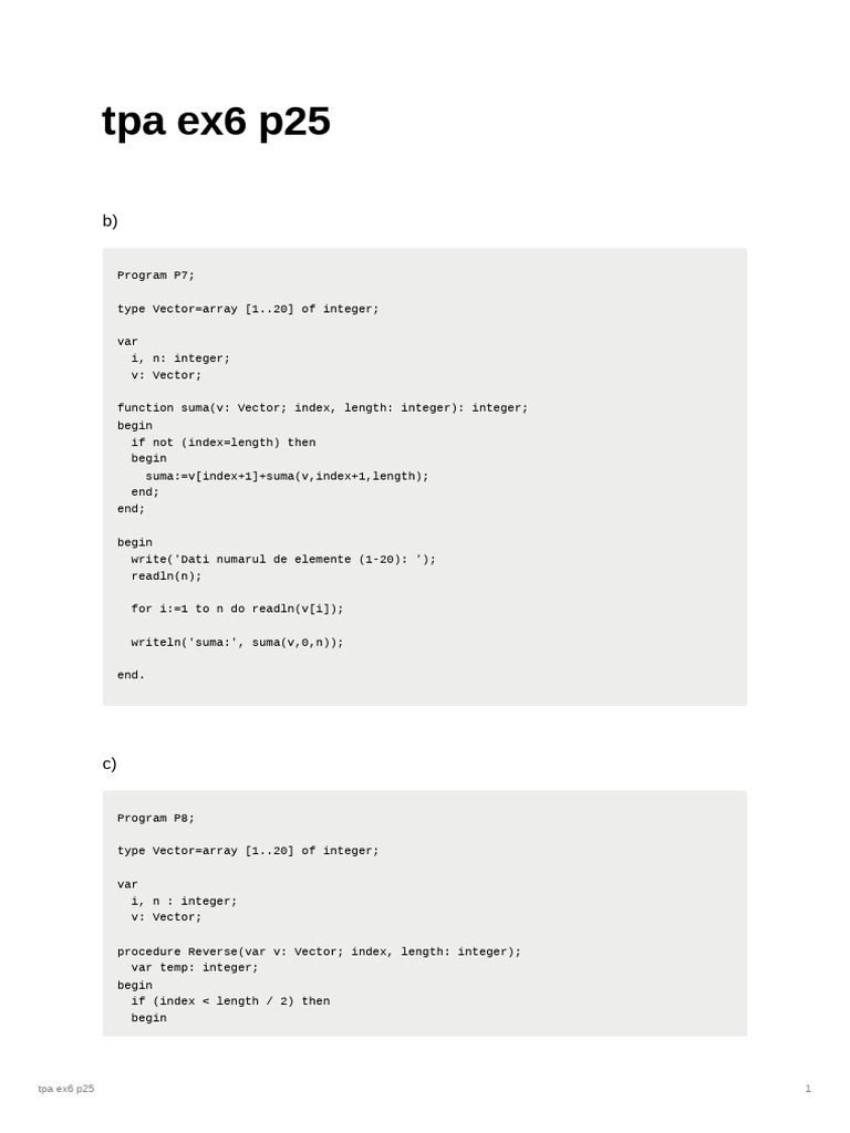 Recursive Array Sum and Reverse | PDF | Teaching Methods & Materials ...