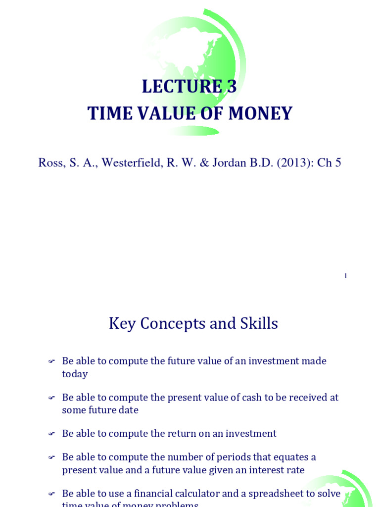 Time Value of Money Concepts Explained | PDF | Present Value | Interest