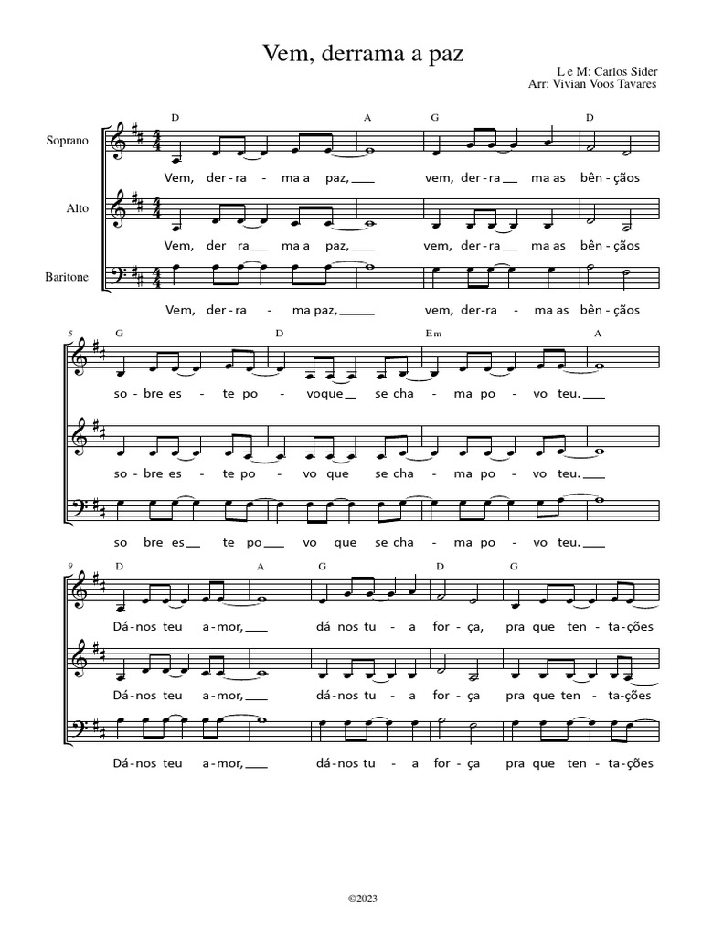 Vem, Derrama A Paz | PDF