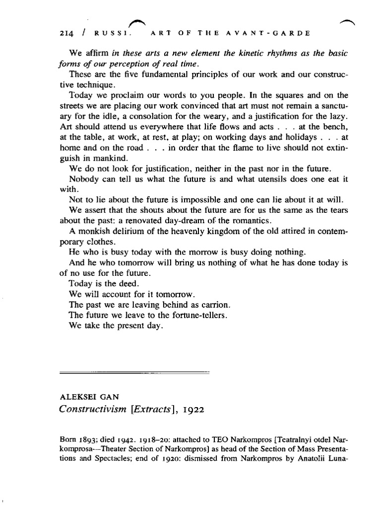 Aleksei Gan on Constructivism Principles | PDF