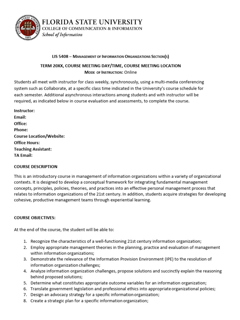 Management of Information Organizations | PDF | Information | Policy