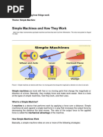 Work & Simple Machine - Science Grade 8 | PDF | Lever | Machines