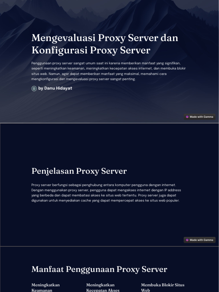 Mengevaluasi Proxy Server Dan Konfigurasi Proxy Server | PDF | Bisnis | Teknologi & Rekayasa