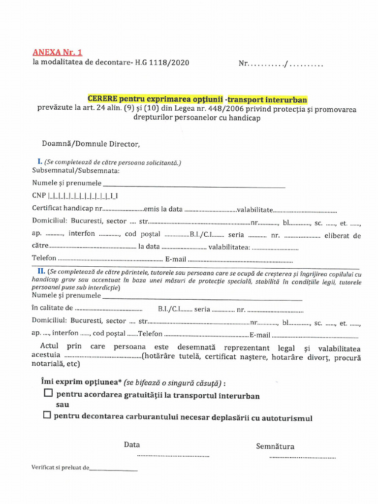 Cerere Optiune Bilete Carburant | PDF