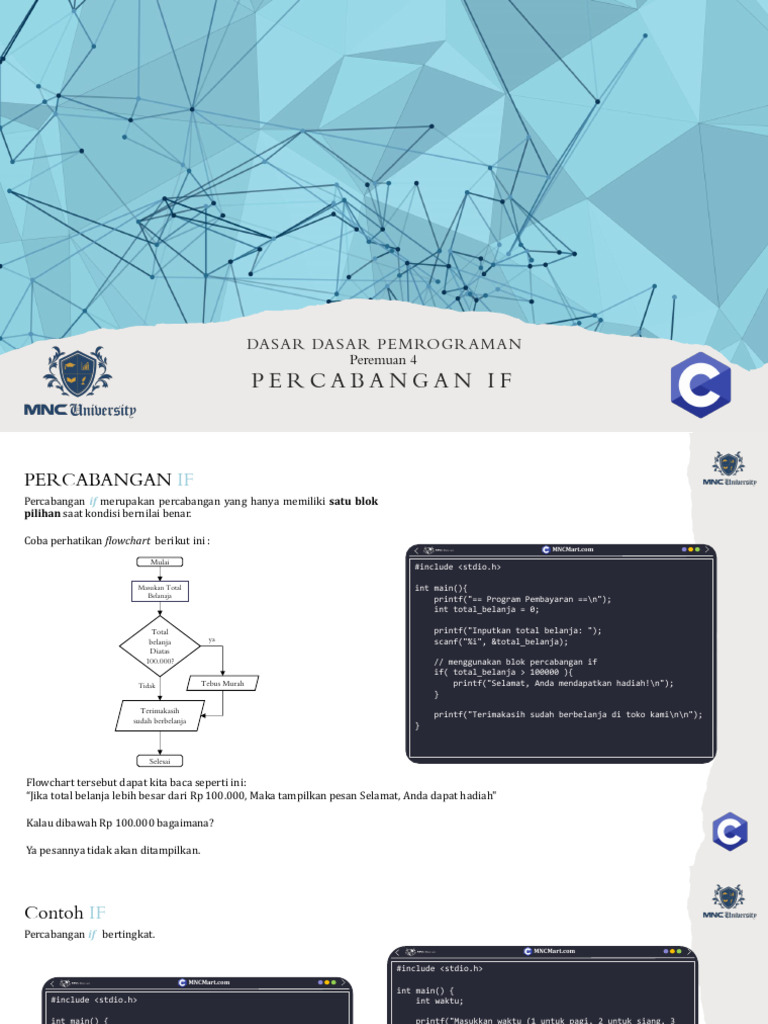 Pertemuan 4 Dasar Dasar Pemrograman | PDF